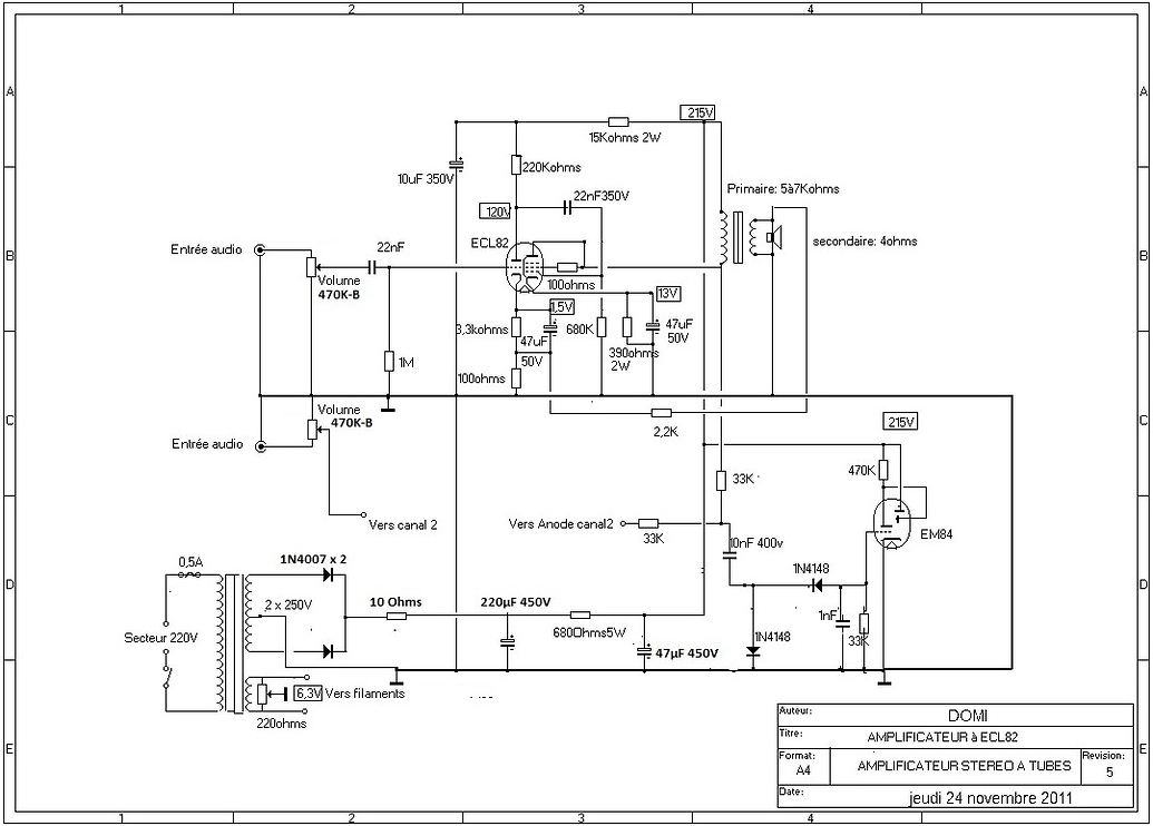 Fonctionnement ampli simple ECL82 - Technique - Forum Retrotechnique