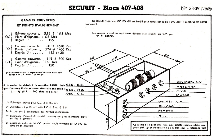 Bloc d'accord SECURIT 407 - Technique - Forum Retrotechnique