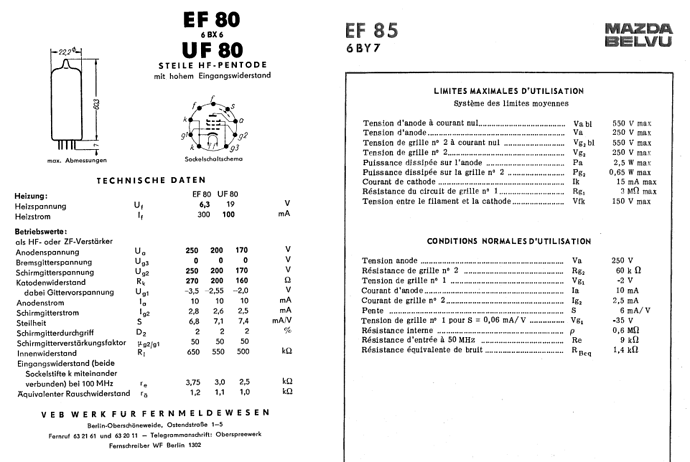 Substitution de tube EF80 - EF85 - Technique - Forum Retrotechnique