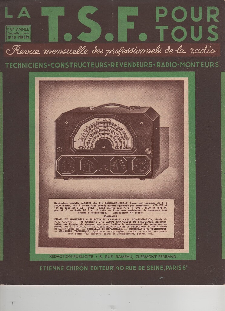 1 lot de 31 revues LA TSF POUR TOUS 1942 à 1945 - Troc - Forum Retrotechnique