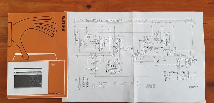 Manuel et schéma radio Philips 22 RL 425 pour le grand livre? - Modèles ...