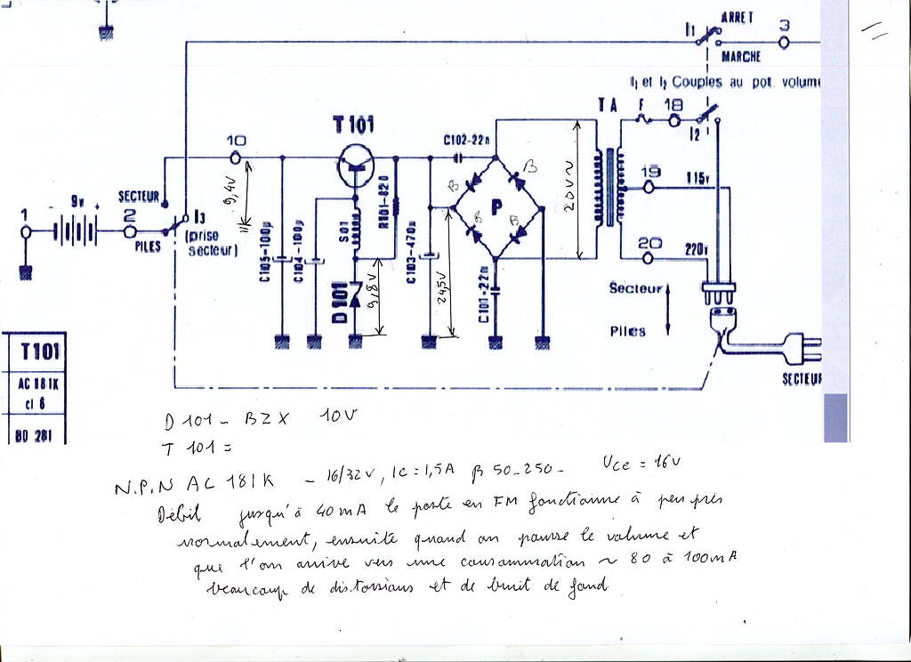 Panne alimentation secteur sur transistors Thomson 641 - Technique - Forum Retrotechnique