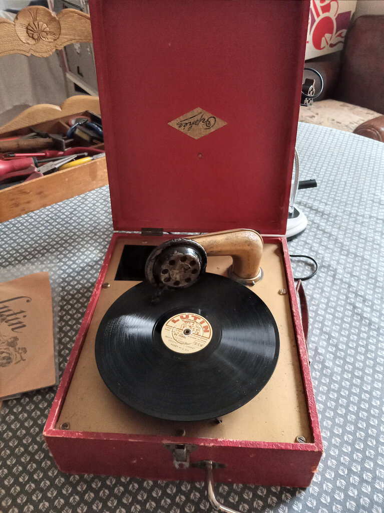 Gramophone ancien 1930 en valise "jouet pour enfants marque : orphée ...