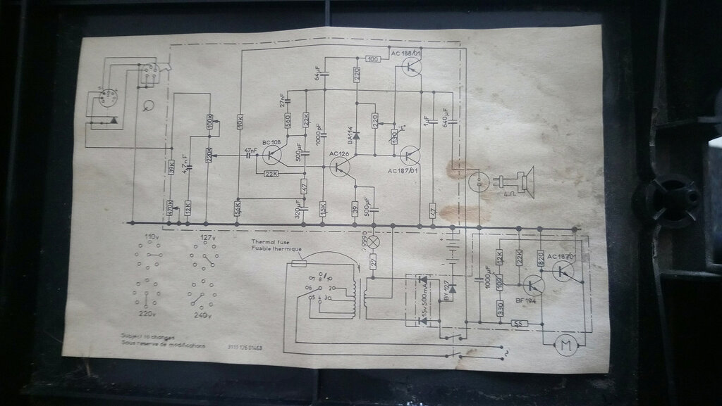 Panne électrophone Supervox ampli BF - Technique - Forum Retrotechnique