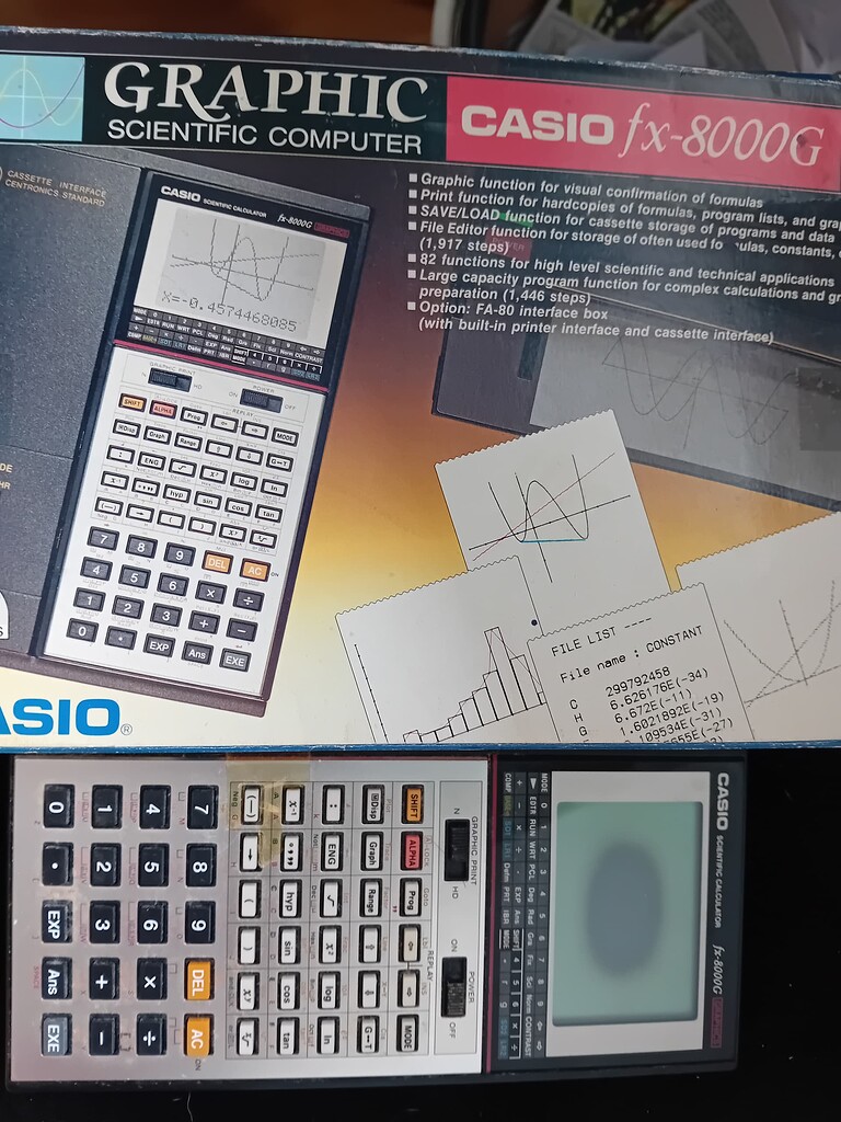 Casio FX 8000 G - Troc - Forum Retrotechnique