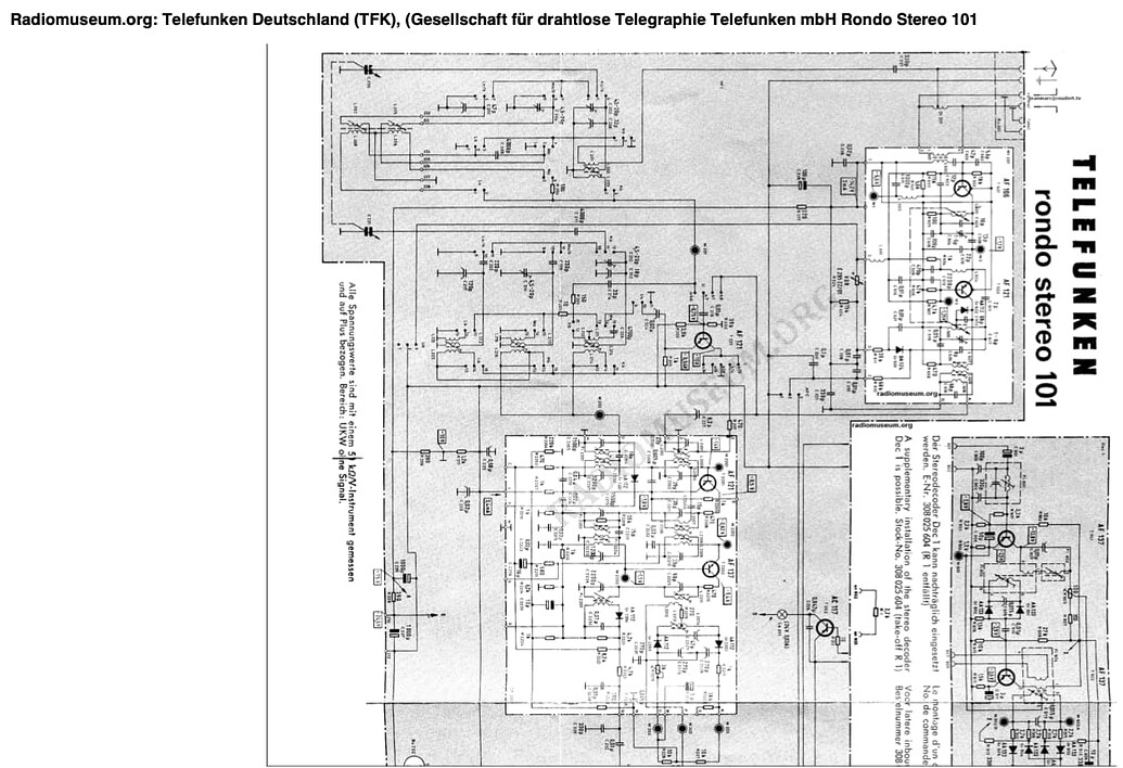 Recherche schéma Telefunken Rondo 101 - Technique - Forum Retrotechnique