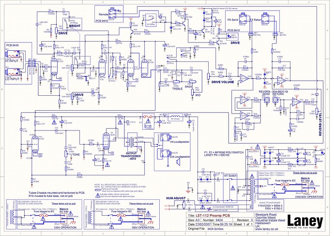 Laney Rb4 Schematic Diagram Laney Rb4 Combo Bass Amplifier