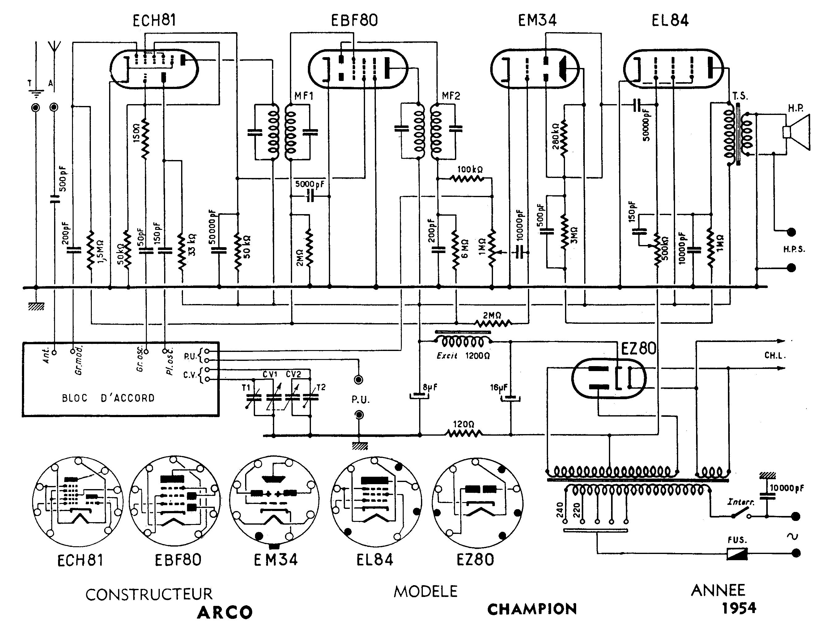 EM34 en préampli BF - Technique - Forum Retrotechnique
