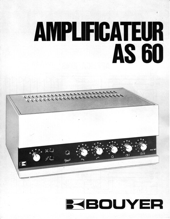 Schéma de l'ampli Bouyer AS 60 - Modèles/marques - Forum Retrotechnique