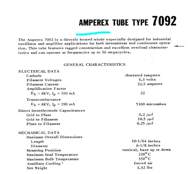 Triode 7 KV nos nib - Troc - Forum Retrotechnique
