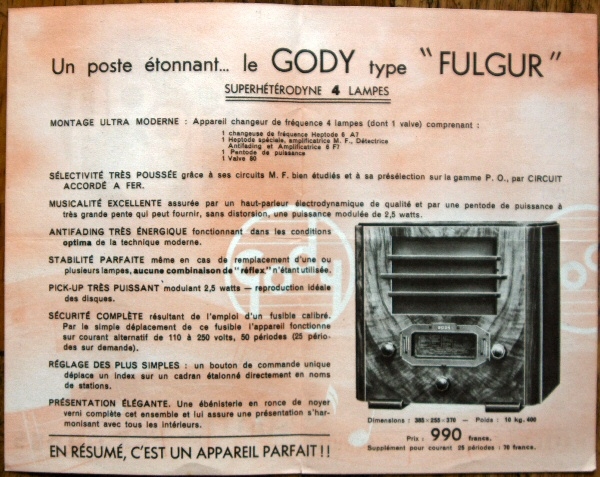 Gody : Fulguss ou Fulgur? - Modèles/marques - Forum Retrotechnique