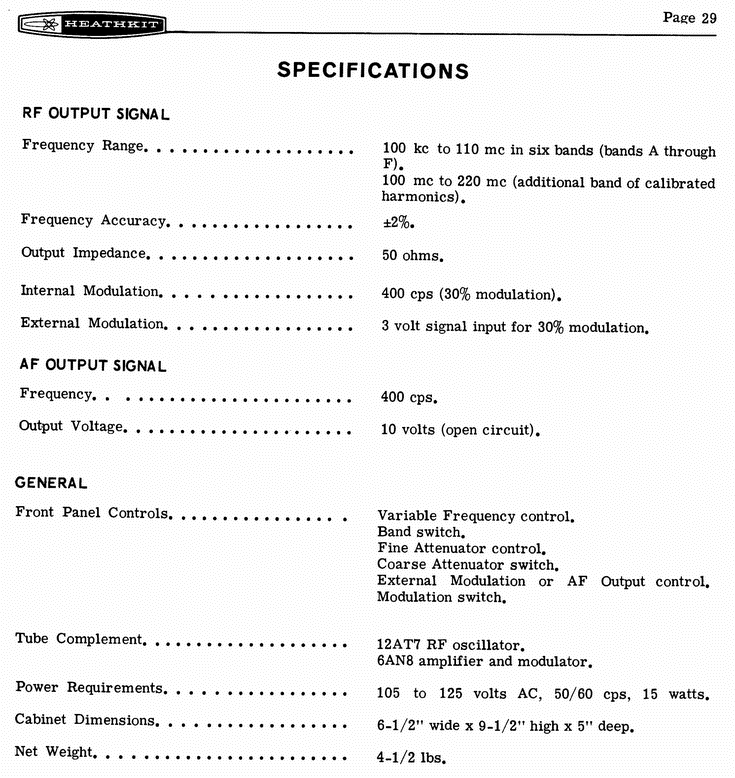 generateur heathkit IG-102 - Modèles/marques - Forum Retrotechnique