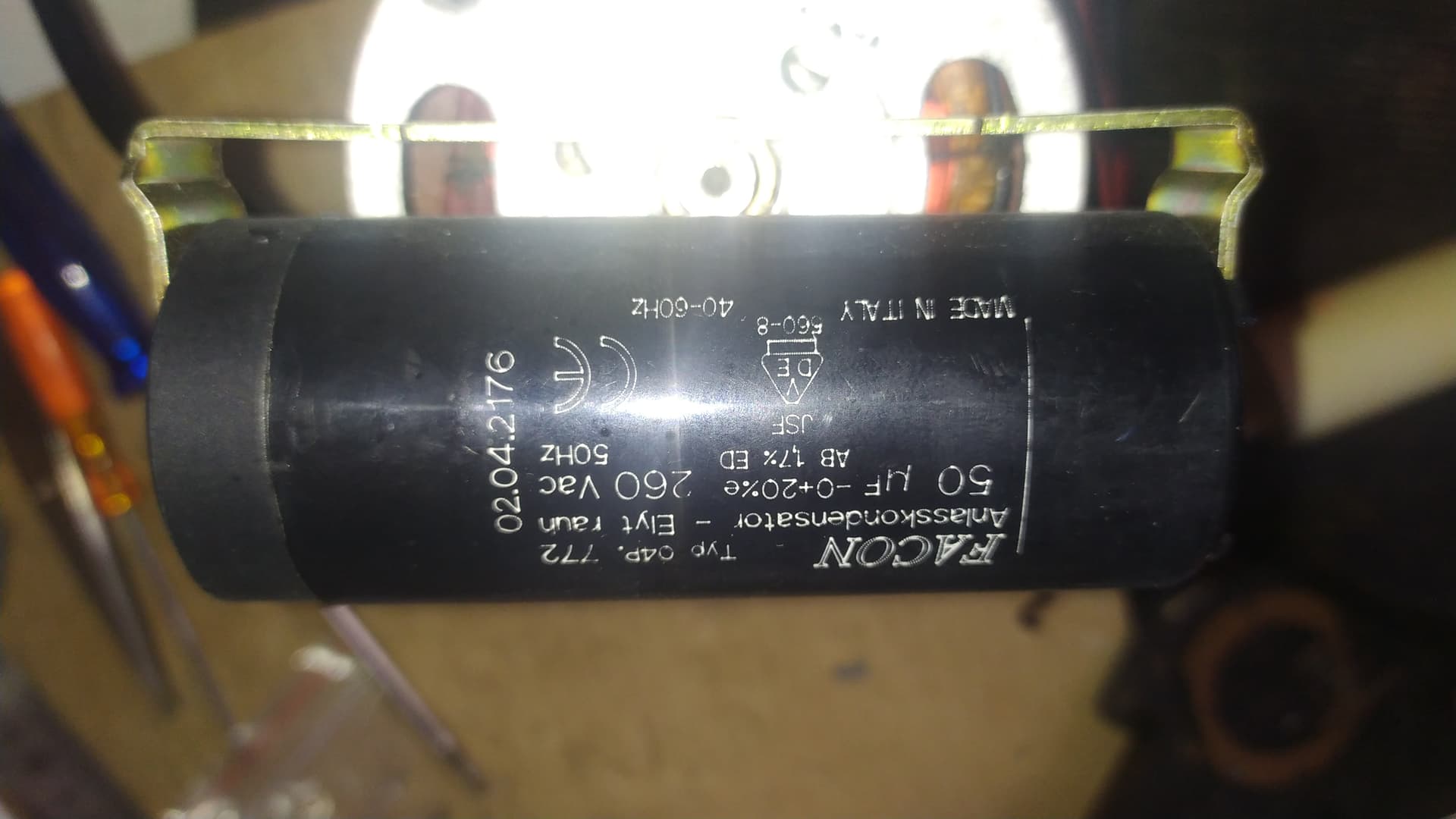 Pour moteur, condensateur de demarrage ou permanent - Forum Retrotechnique