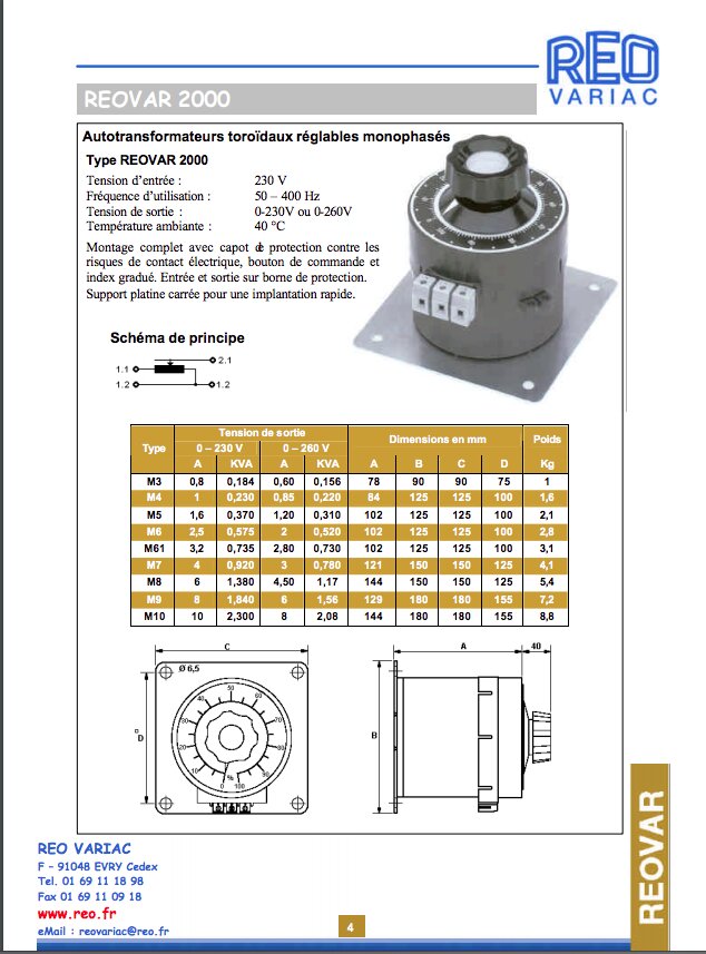 AUTOTRANSFO toroïdal REOVAC. bourdonne faiblement..? - Technique ...