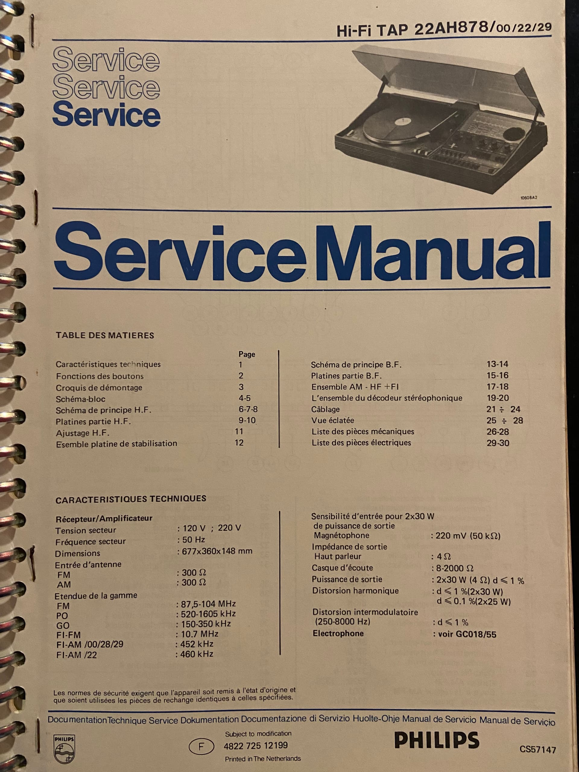 Troc d'hivers : Service Manual et Magnétoscope VHS première génération ...