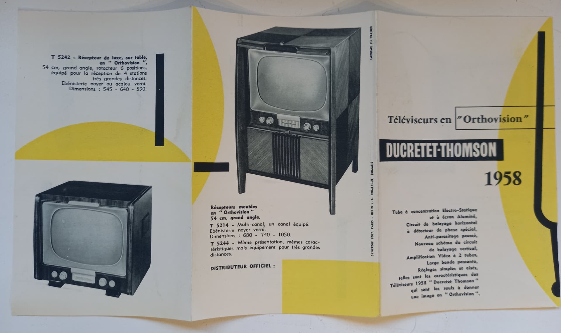 Prospectus tv ducretet-thomson 1958 - Troc - Forum Retrotechnique