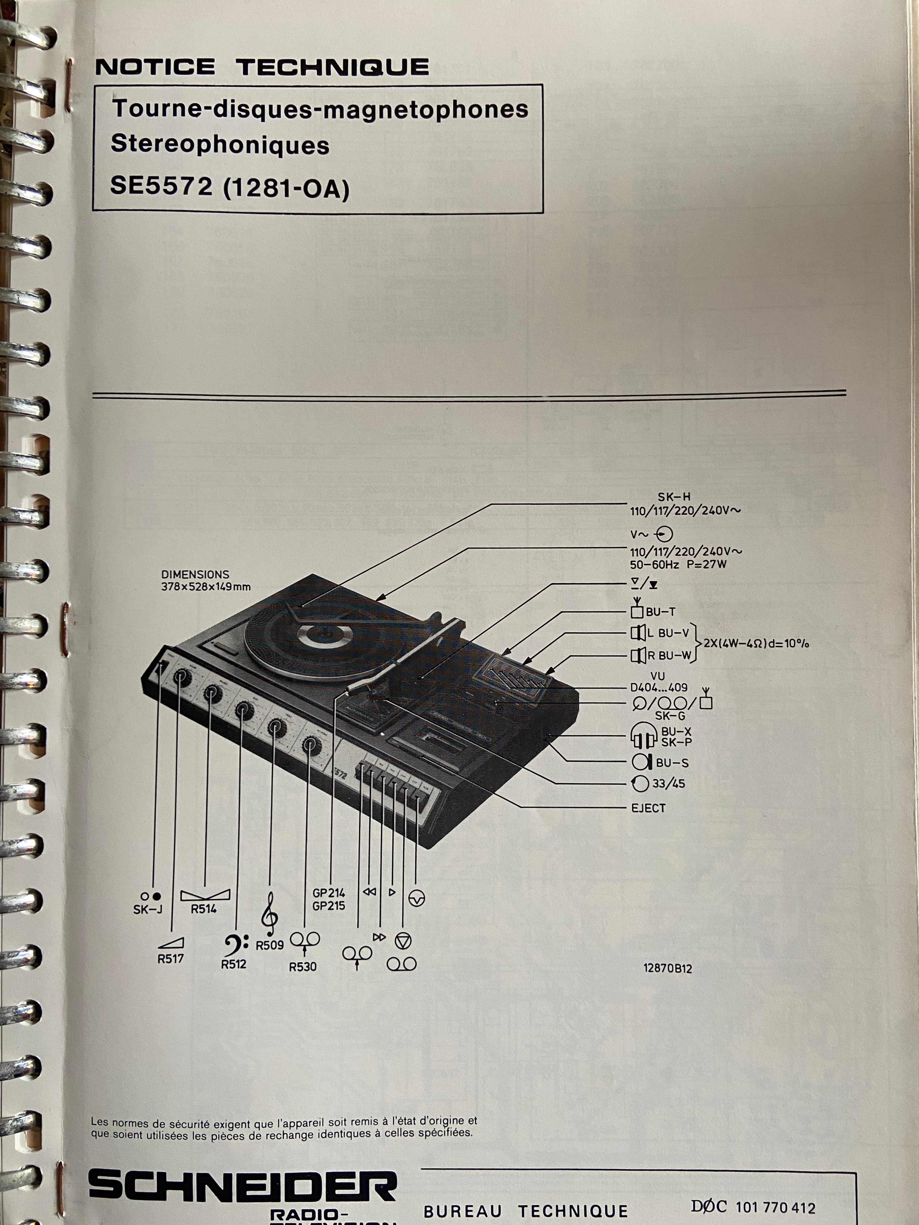 Troc d'hivers : Service Manual et Magnétoscope VHS première génération ...