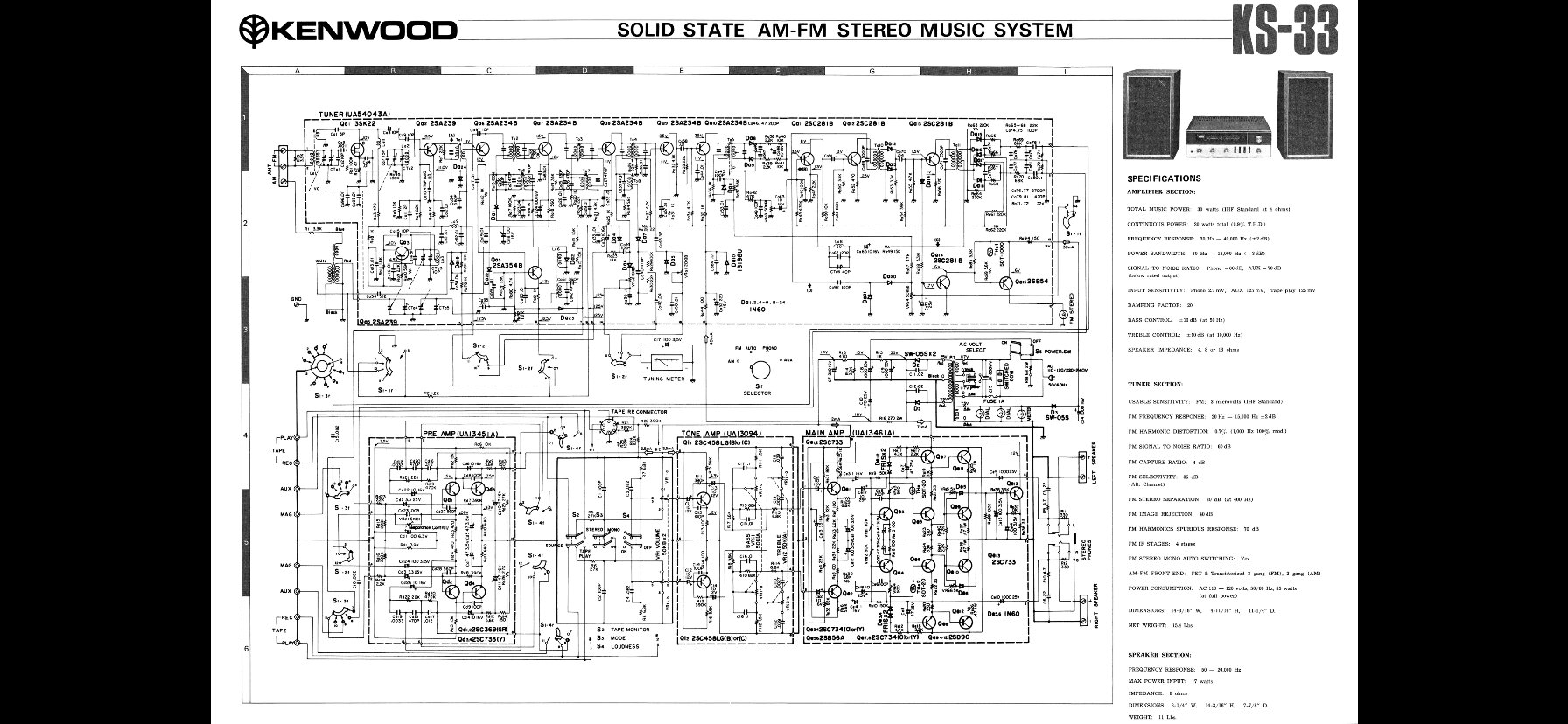 Ampli Kenwood KA-33 réglage tonalité - Technique - Forum Retrotechnique