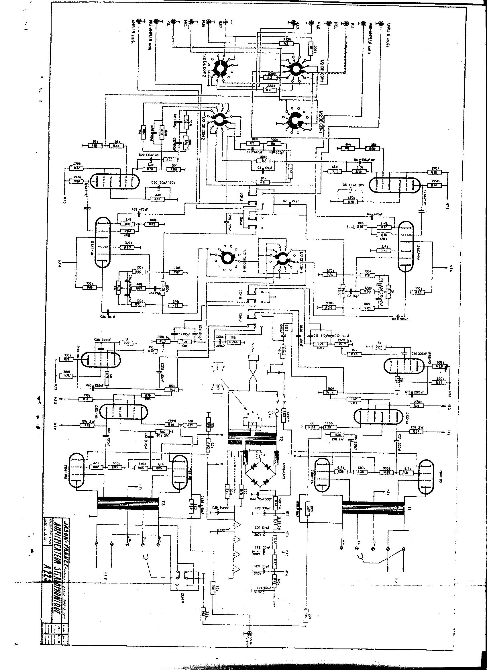 Schéma ampli Jason A-2-35 - Technique - Forum Retrotechnique