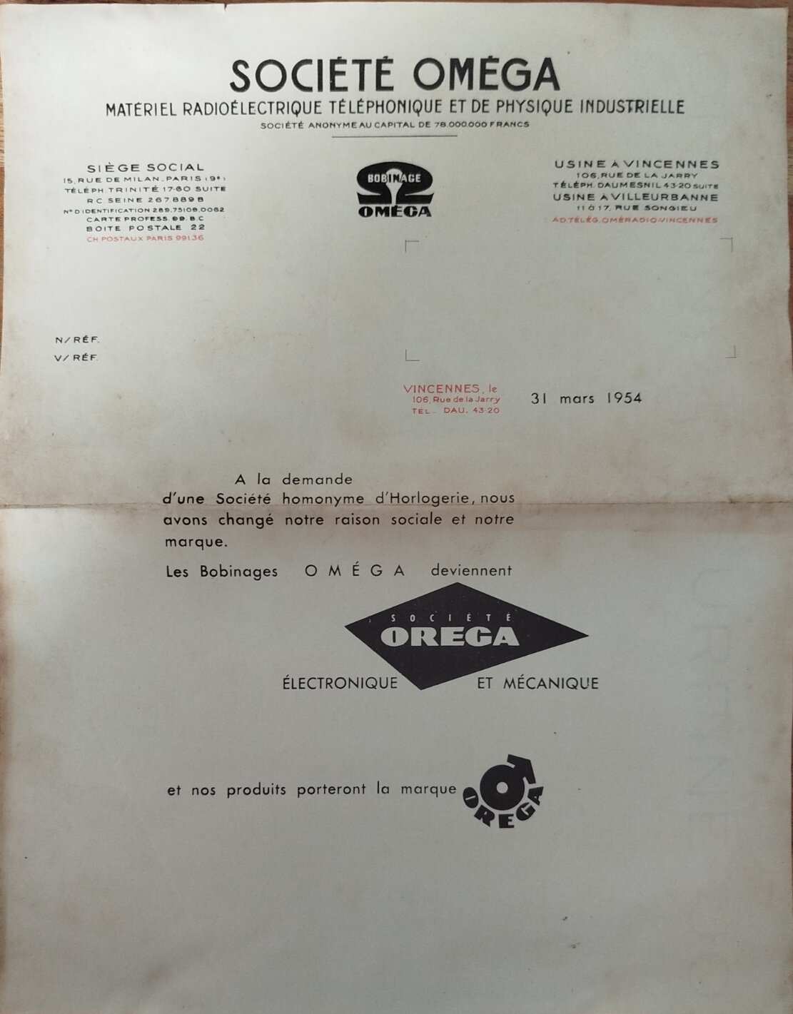 Documentation OREGA/OMEGA - Modèles/marques - Forum Retrotechnique