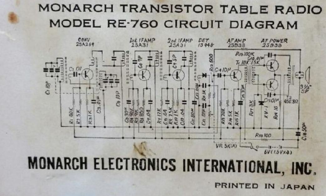 Recherche schéma Monarch RE-760 - Technique - Forum Retrotechnique