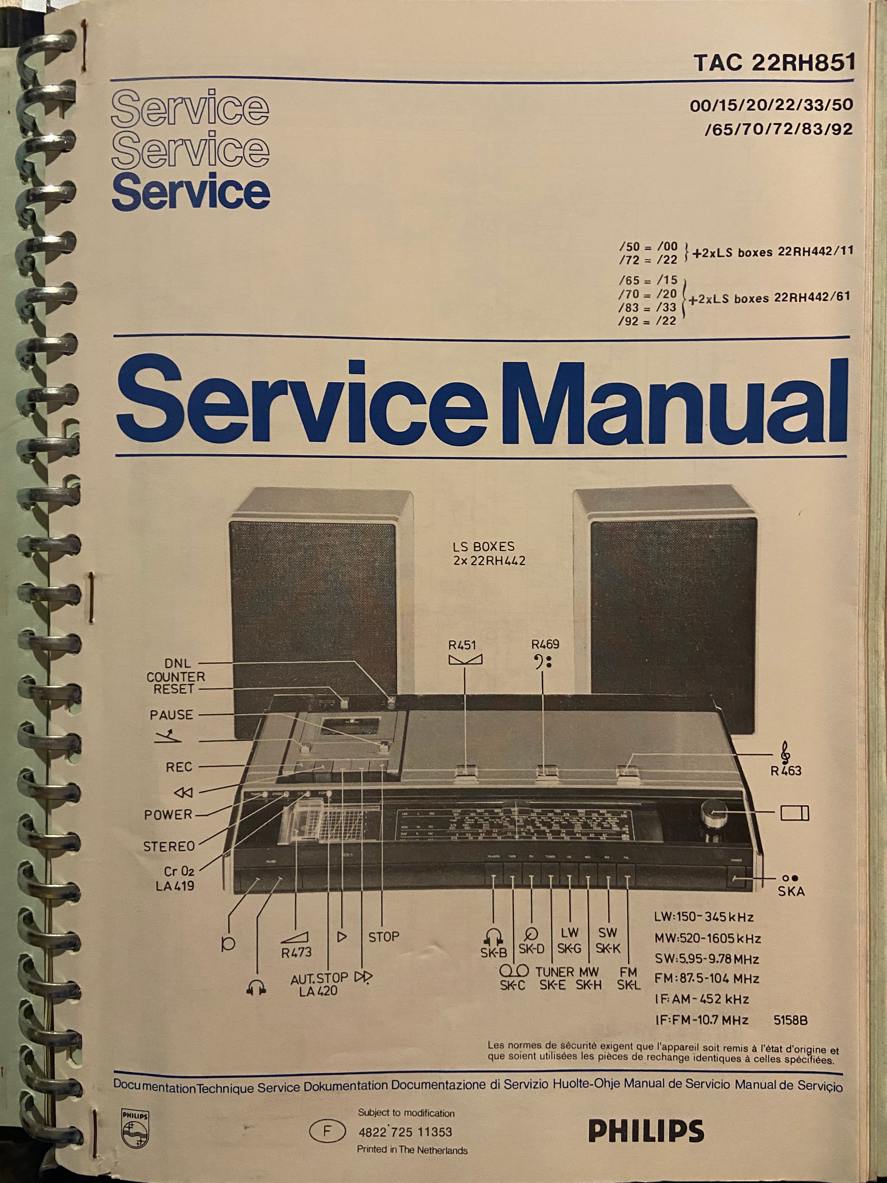 Troc d'hivers : Service Manual et Magnétoscope VHS première génération ...